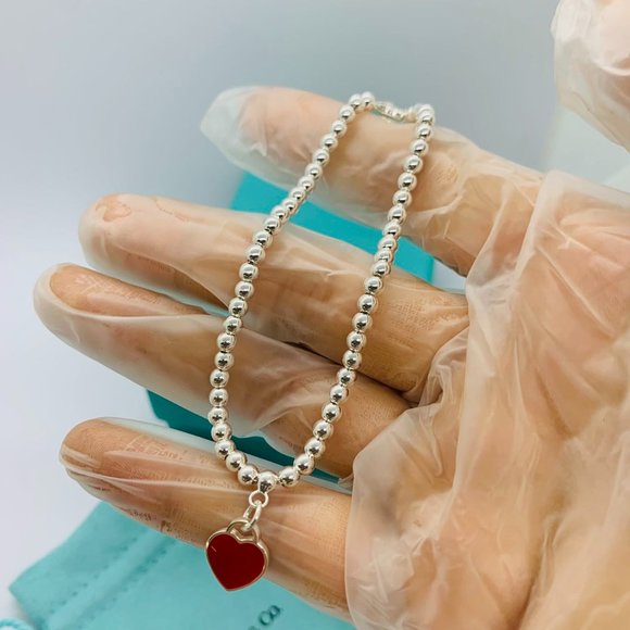 Jewelry | Tiffany Co Return To Tiffanyred Heart Tag Bead Bracelet In ...